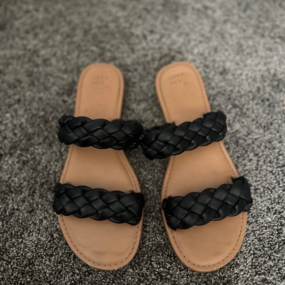 Target | Shoes | Target Black And Tan Braided Sandals | Poshmark